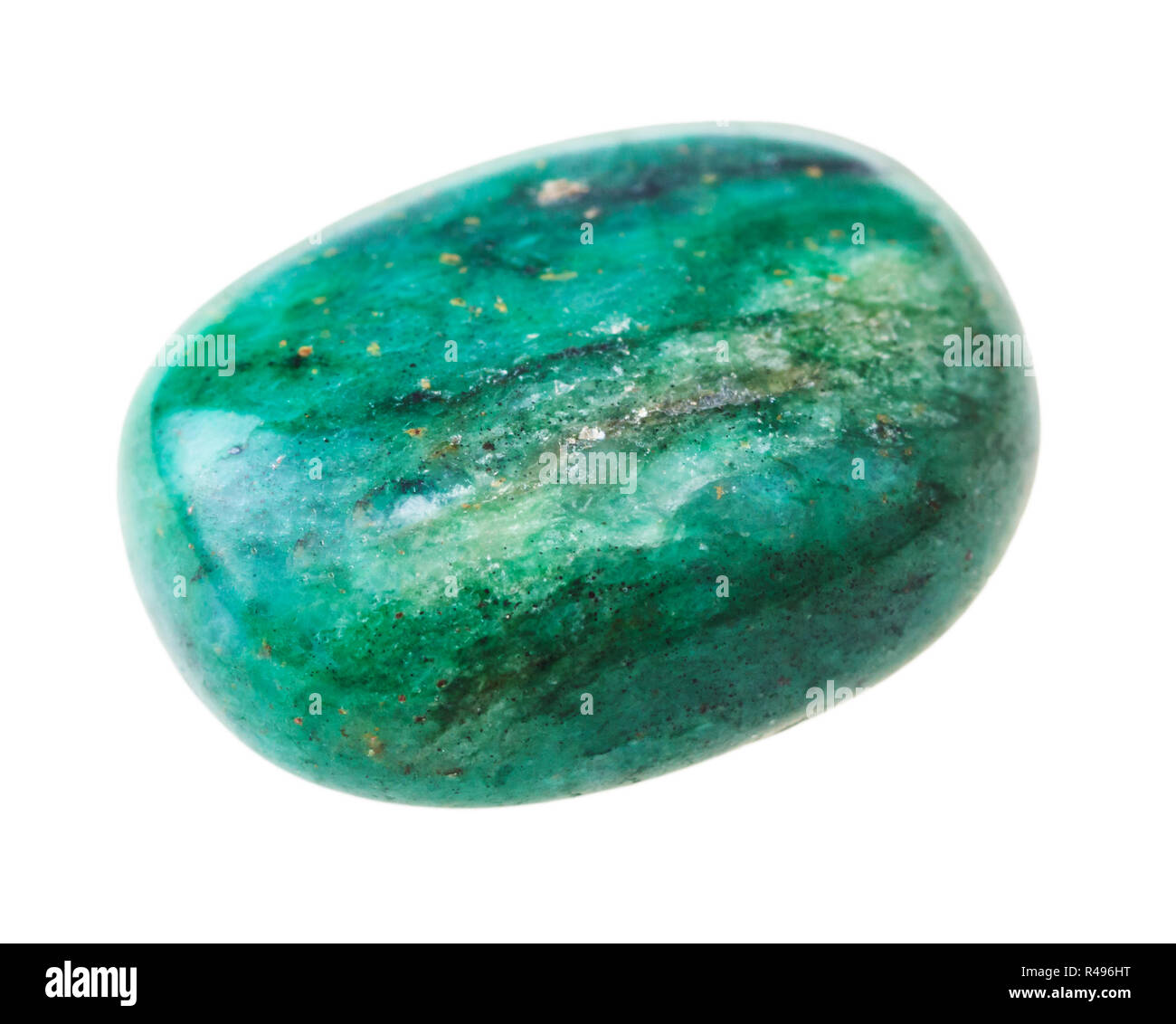 green beryl gemstone isolated on white Stock Photo - Alamy