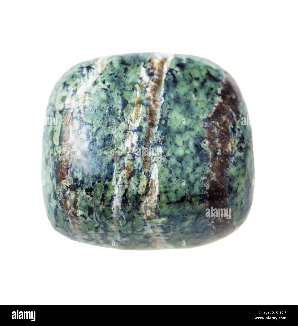 hawk's eye gemstone isolated on white Stock Photo - Alamy