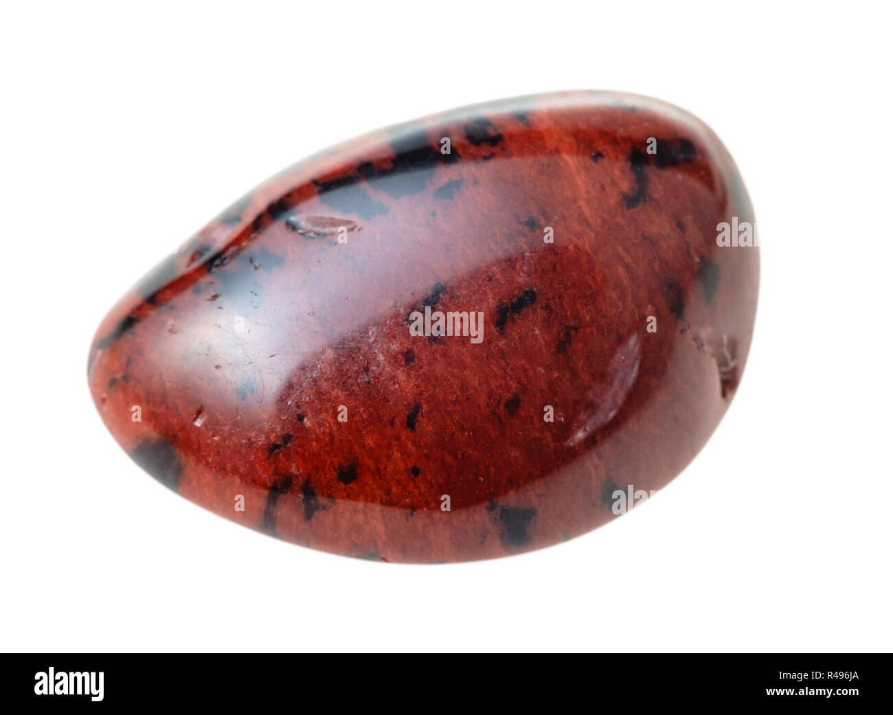 Mahogany Obsidian gemstone isolated Stock Photo - Alamy