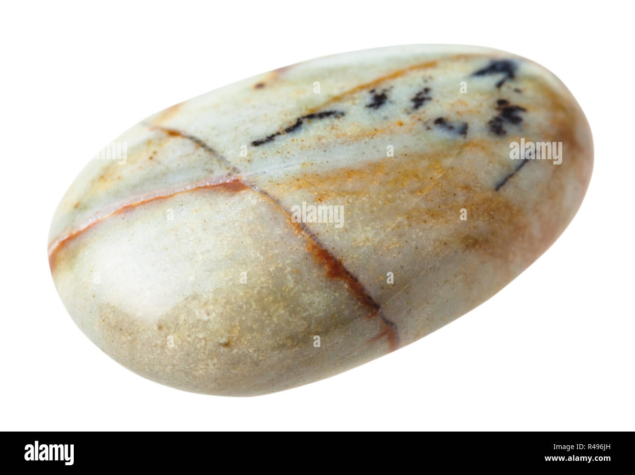 Jasper (China) gemstone isolated on white Stock Photo - Alamy