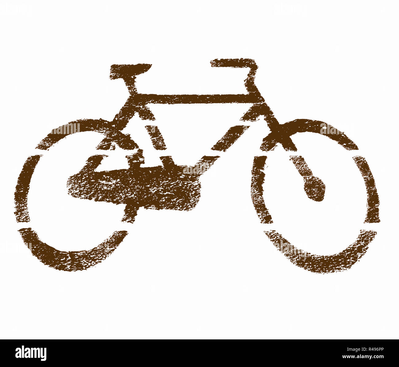 Cycle lane stencil Cut Out Stock Images & Pictures - Alamy