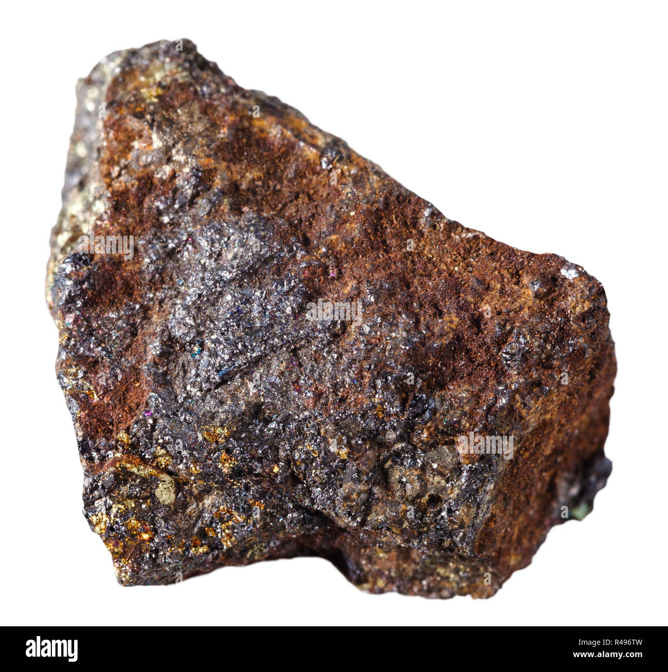 specimen of magnetite mineral stone isolated Stock Photo - Alamy