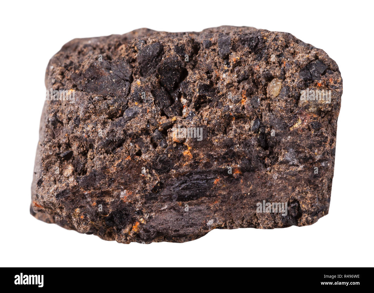 piece of peat (turf) mineral stone isolated Stock Photo - Alamy