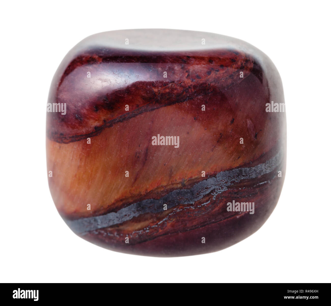 Jaspillite (jaspilite) gemstone isolated on white Stock Photo - Alamy