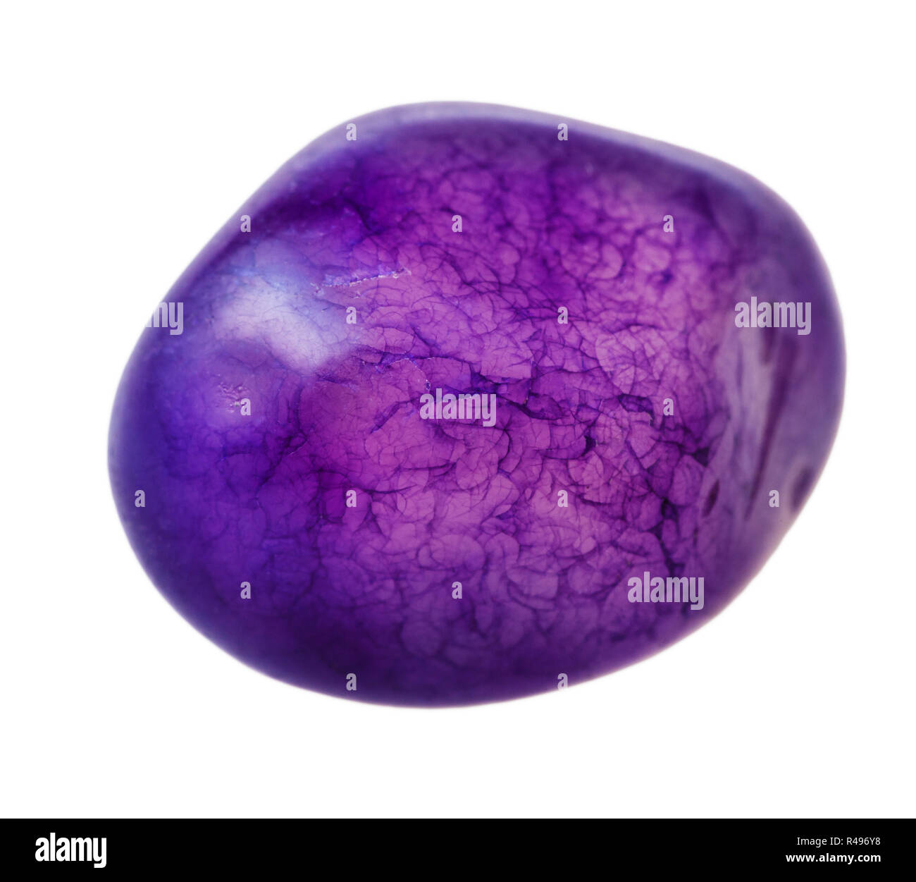 violet-toned quartz gemstone isolated on white Stock Photo - Alamy