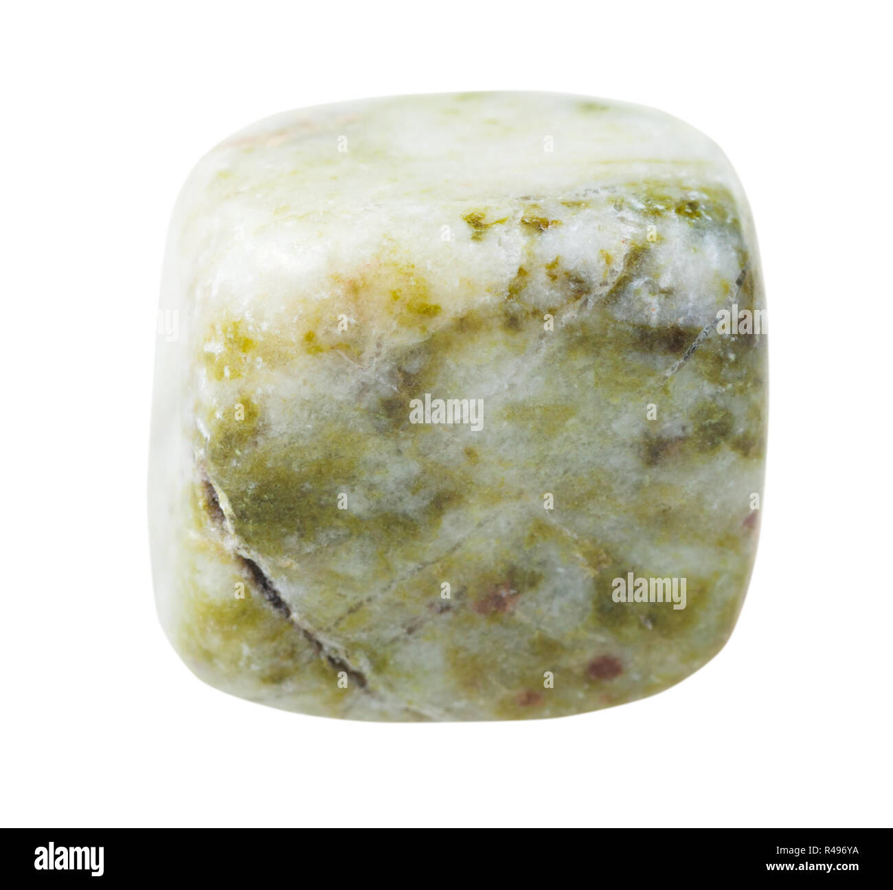 one Moss agate (mocha stone) gem stone isolated Stock Photo - Alamy