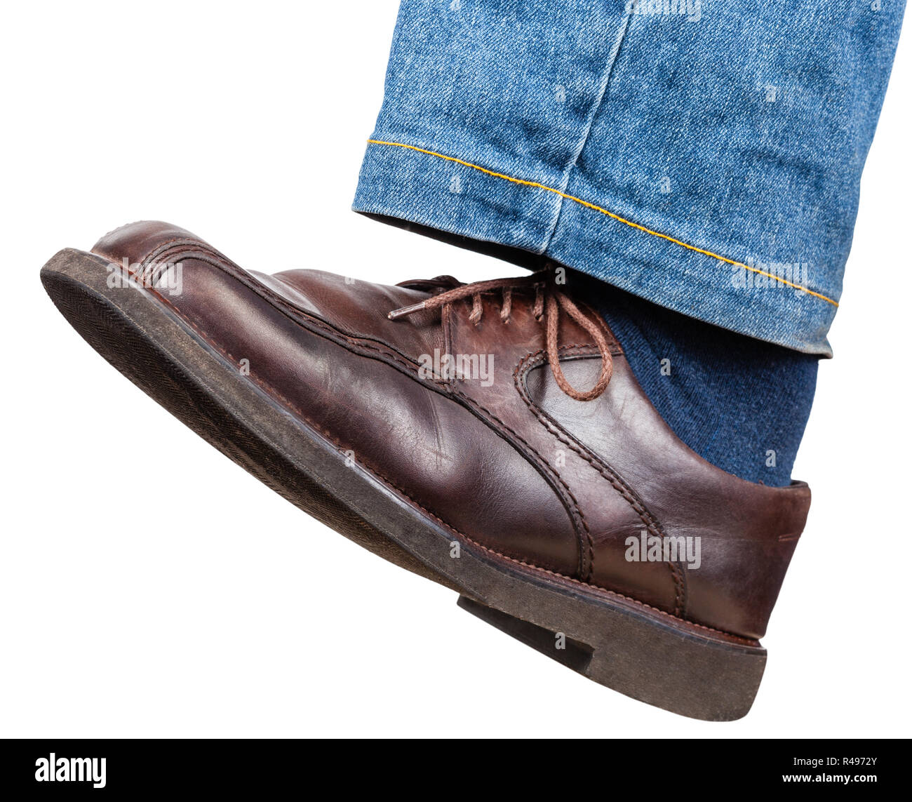 Side view male left foot hi-res stock photography and images - Alamy