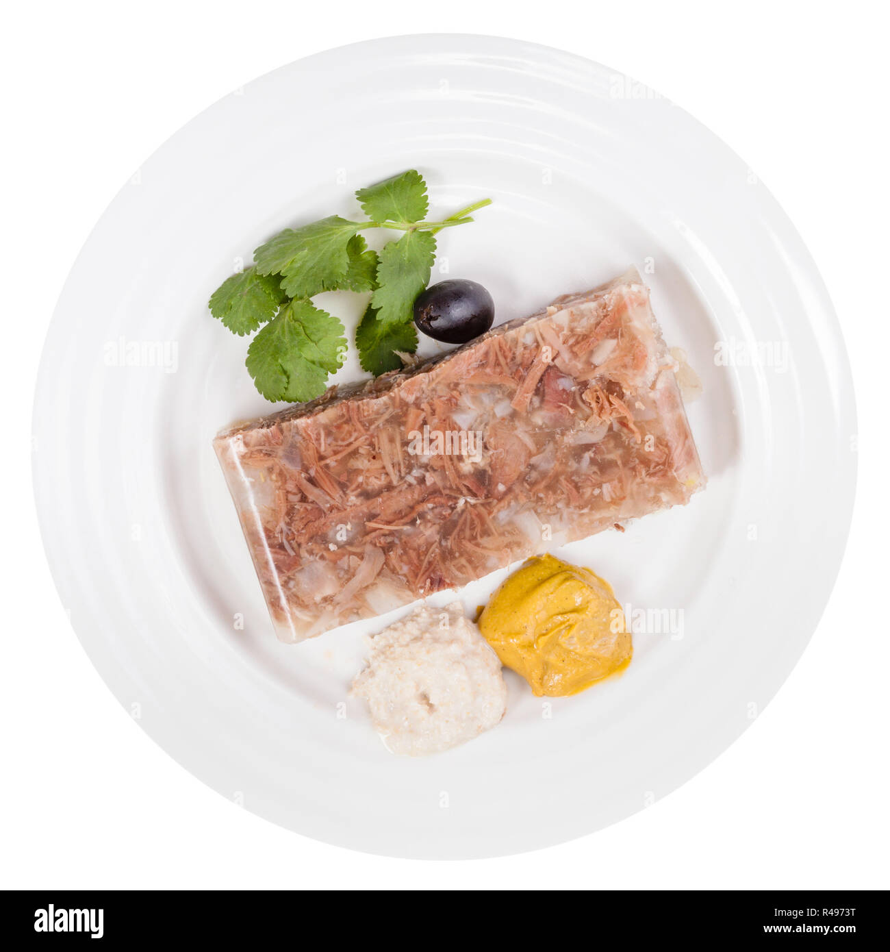 Top view serving beef Cut Out Stock Images & Pictures - Alamy