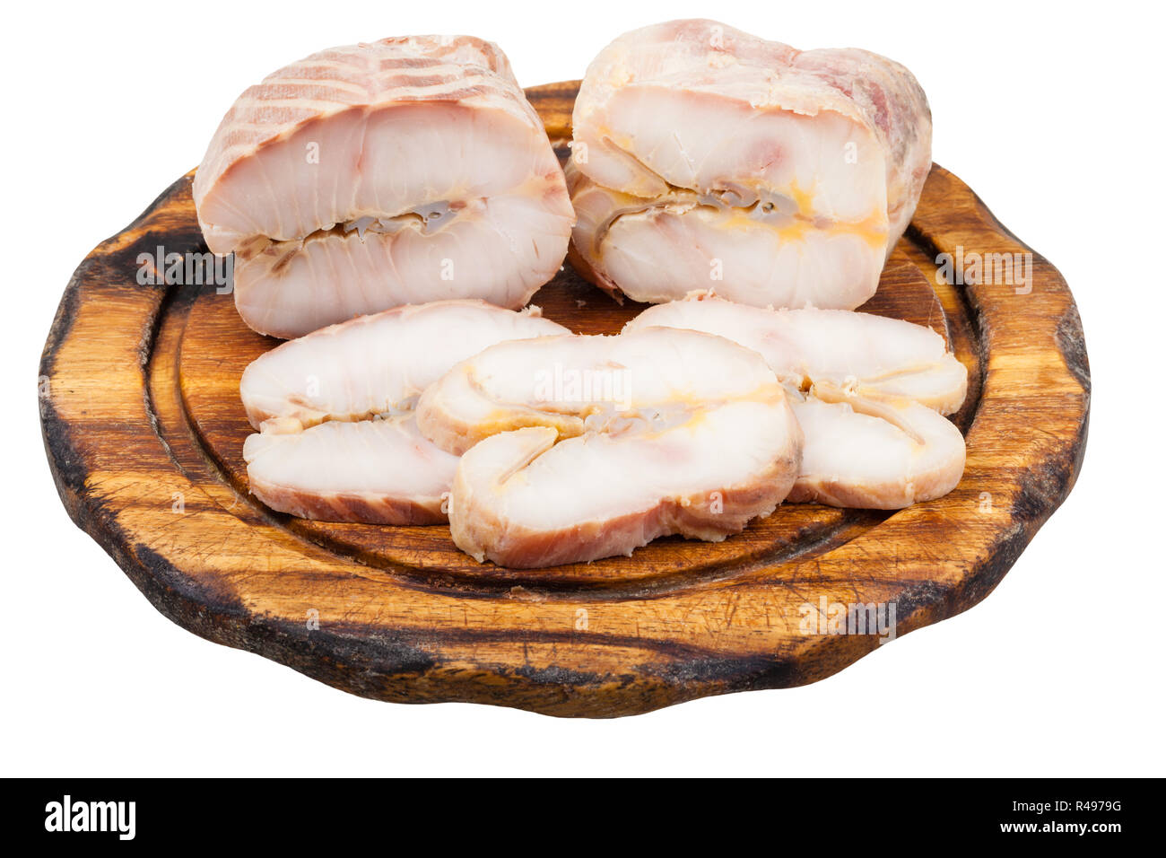 Fish cut on cutting board Cut Out Stock Images & Pictures - Alamy