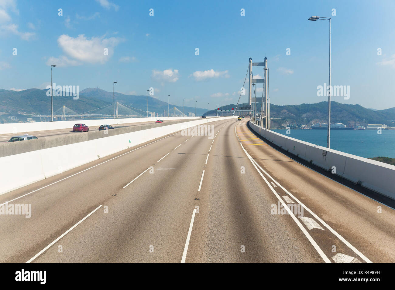 Suspension bridge in Hong Kong Stock Photo - Alamy