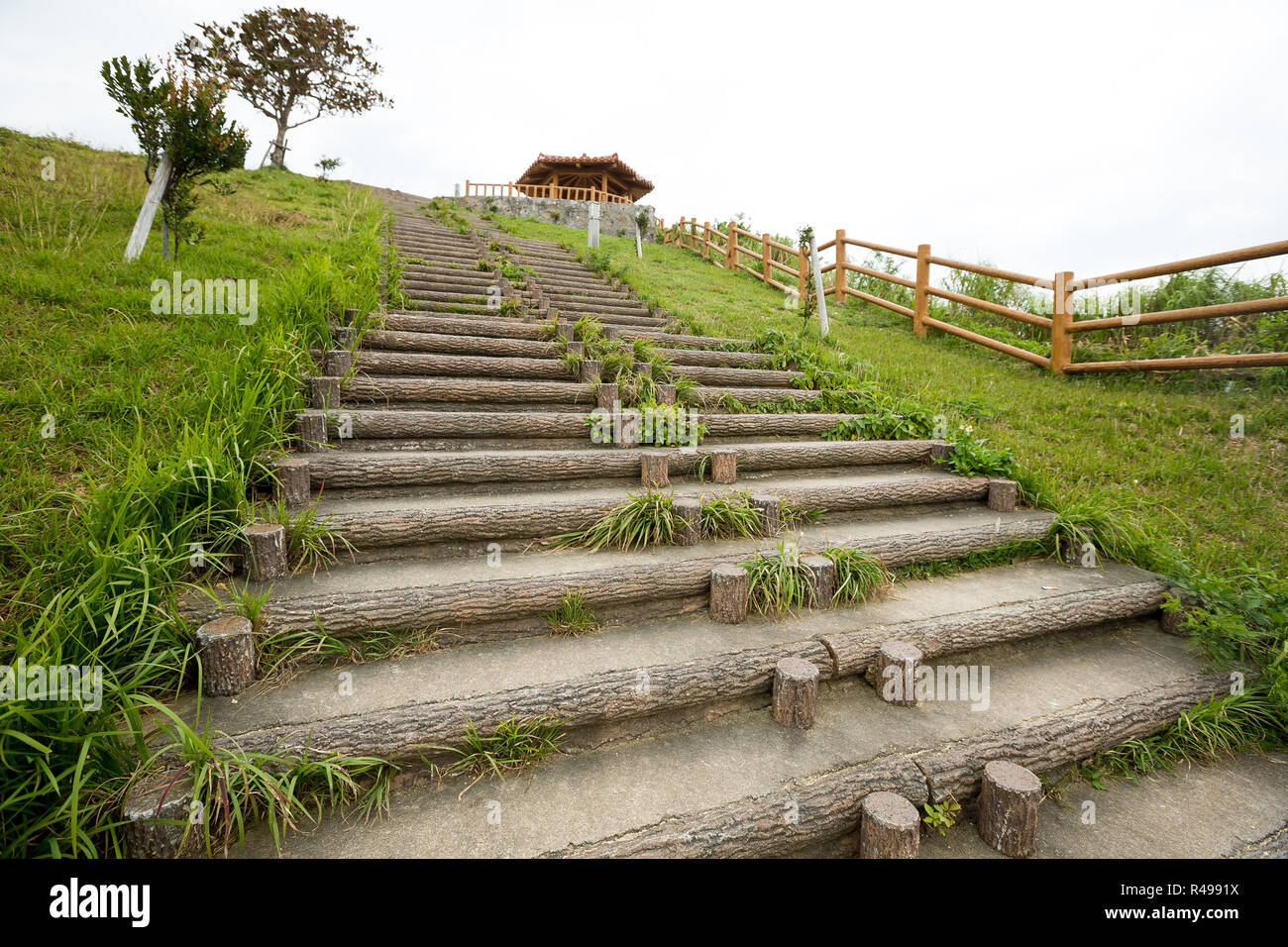 Staircase and pavilion Stock Photo - Alamy