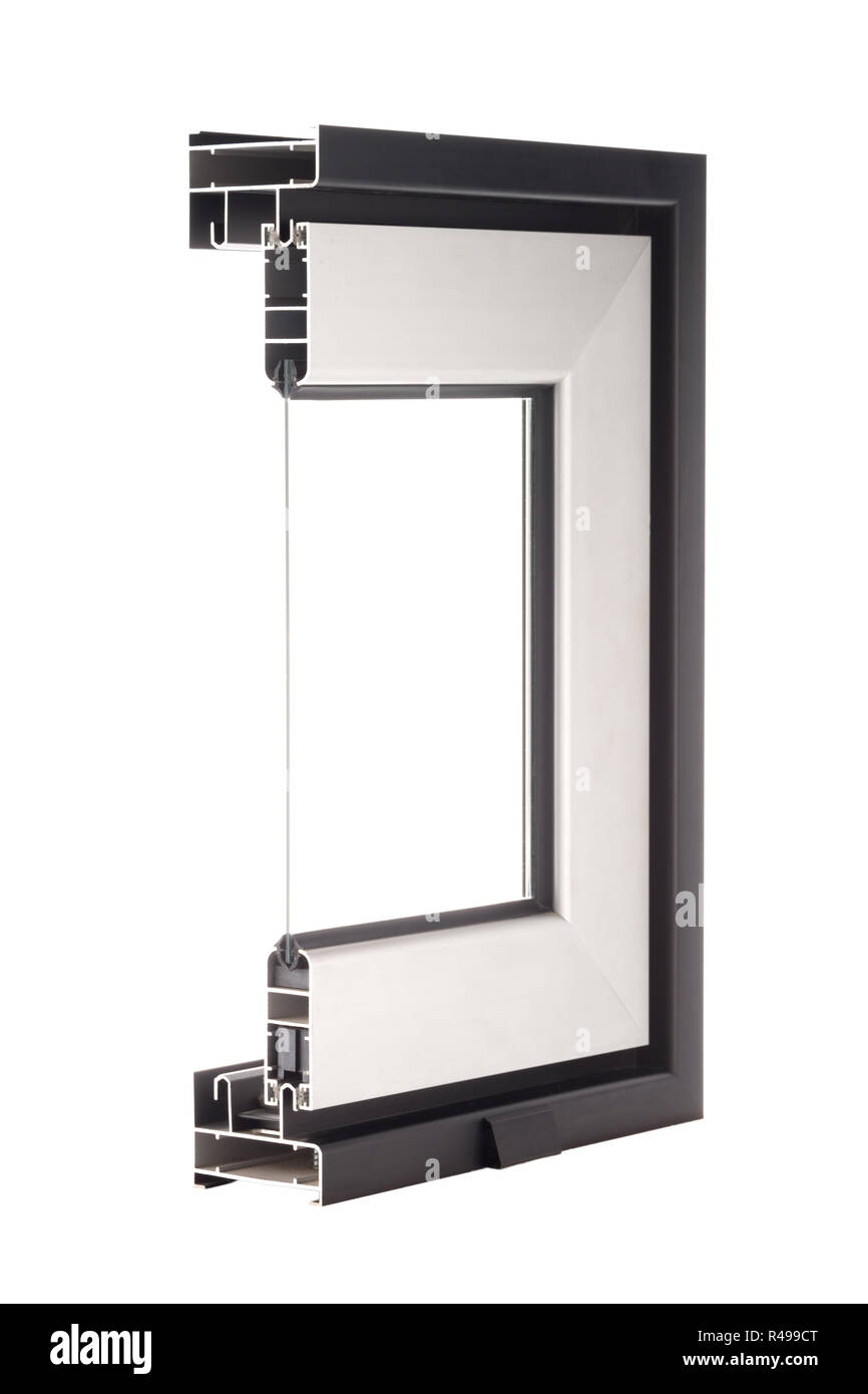 Aluminium window sample Stock Photo - Alamy
