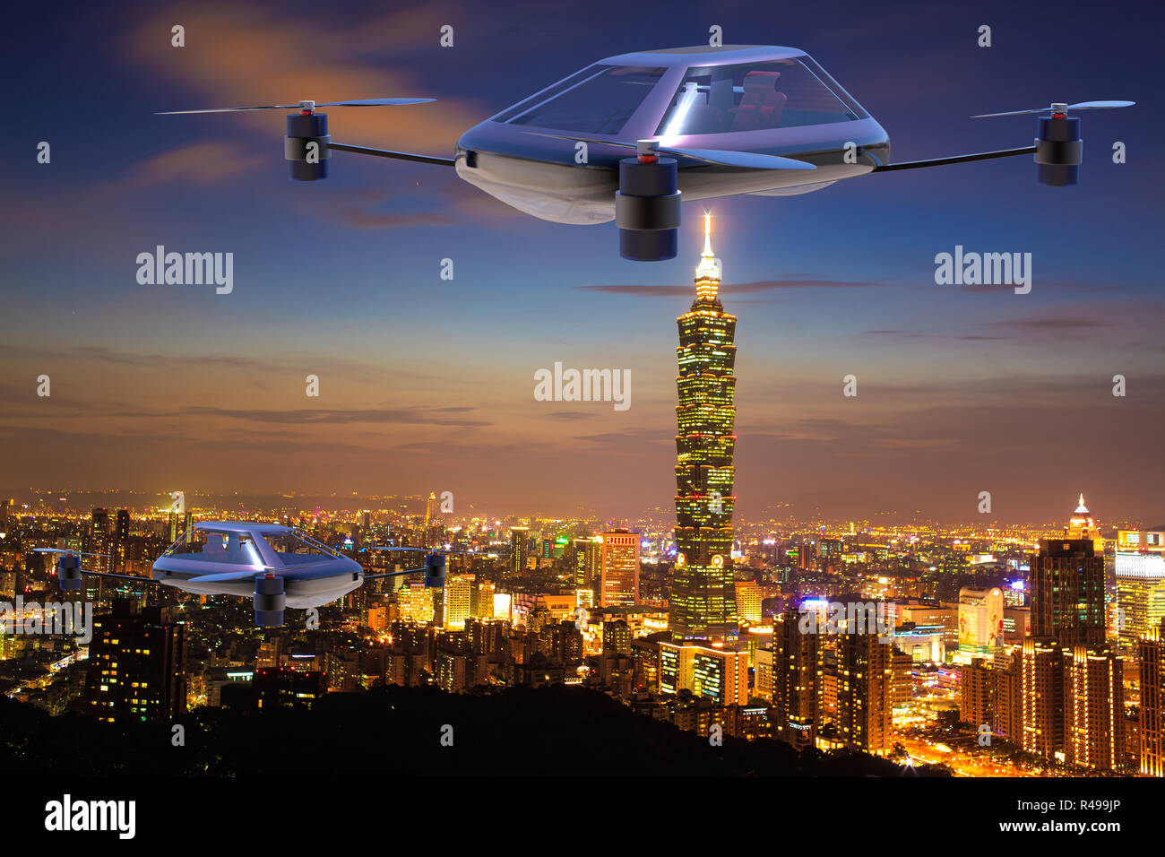 most advanced four-axis manned vehicles powered by elec Stock Photo - Alamy