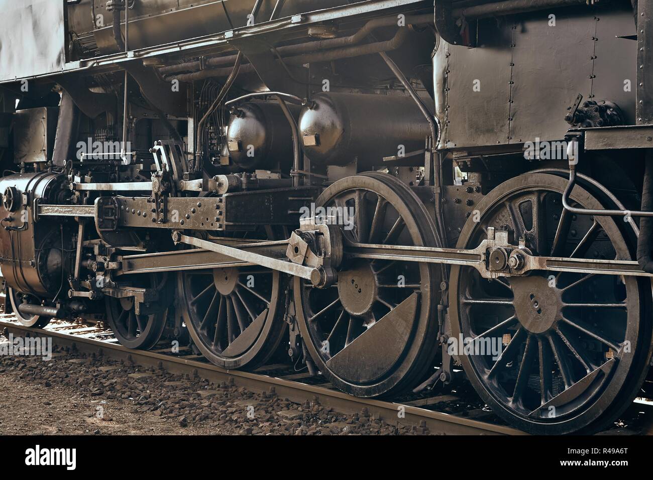 Steam Locomotive Closeup Stock Photo - Alamy