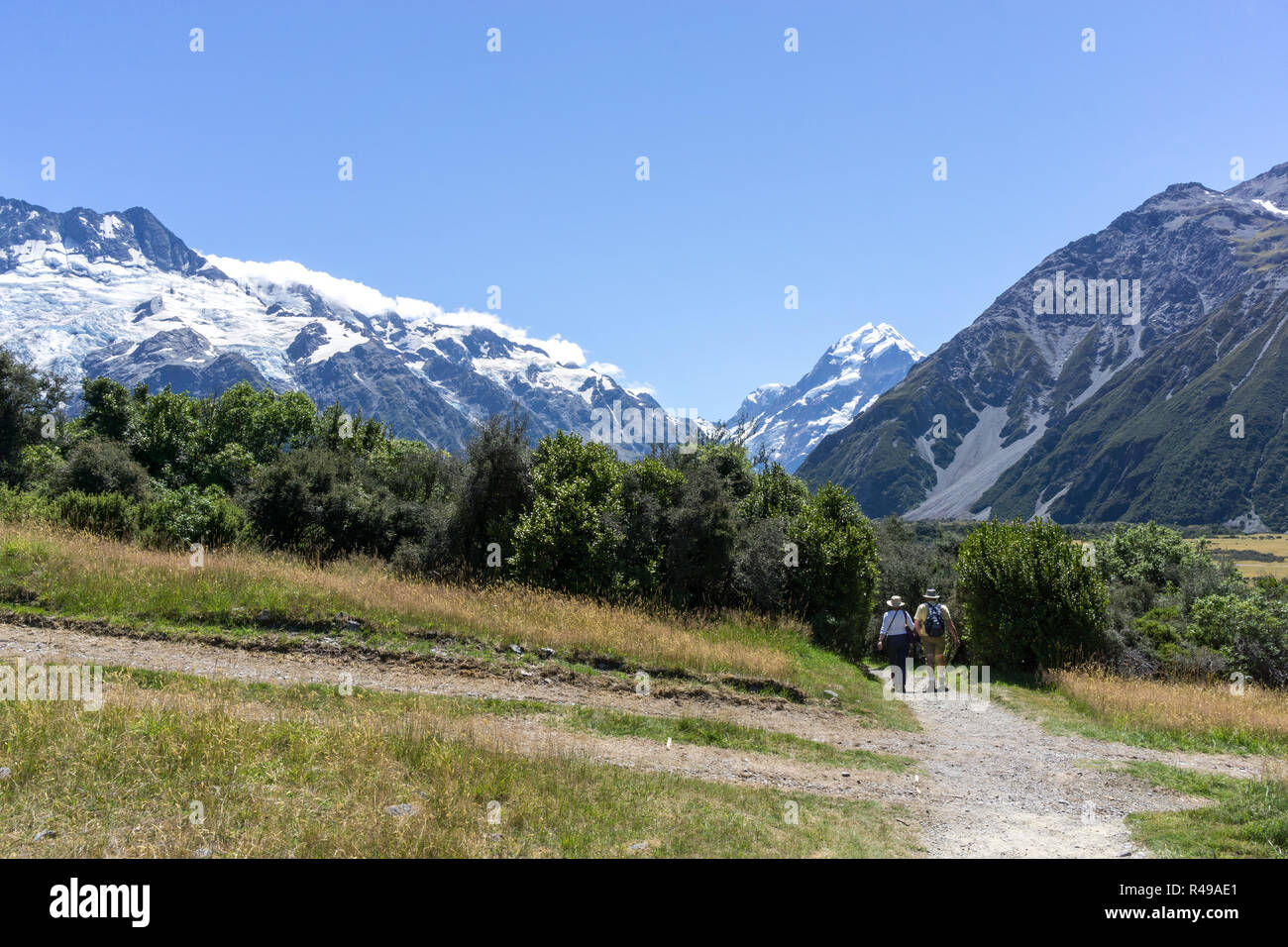 Couples in Kea Point Track Stock Photo - Alamy
