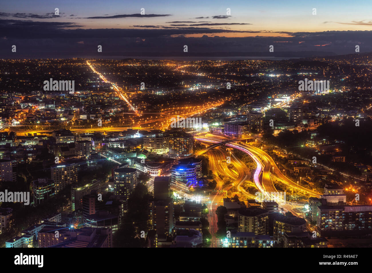 auckland night view Stock Photo - Alamy