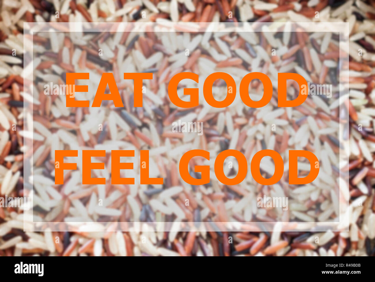 Eat good feel good word inspirational quote Stock Photo - Alamy