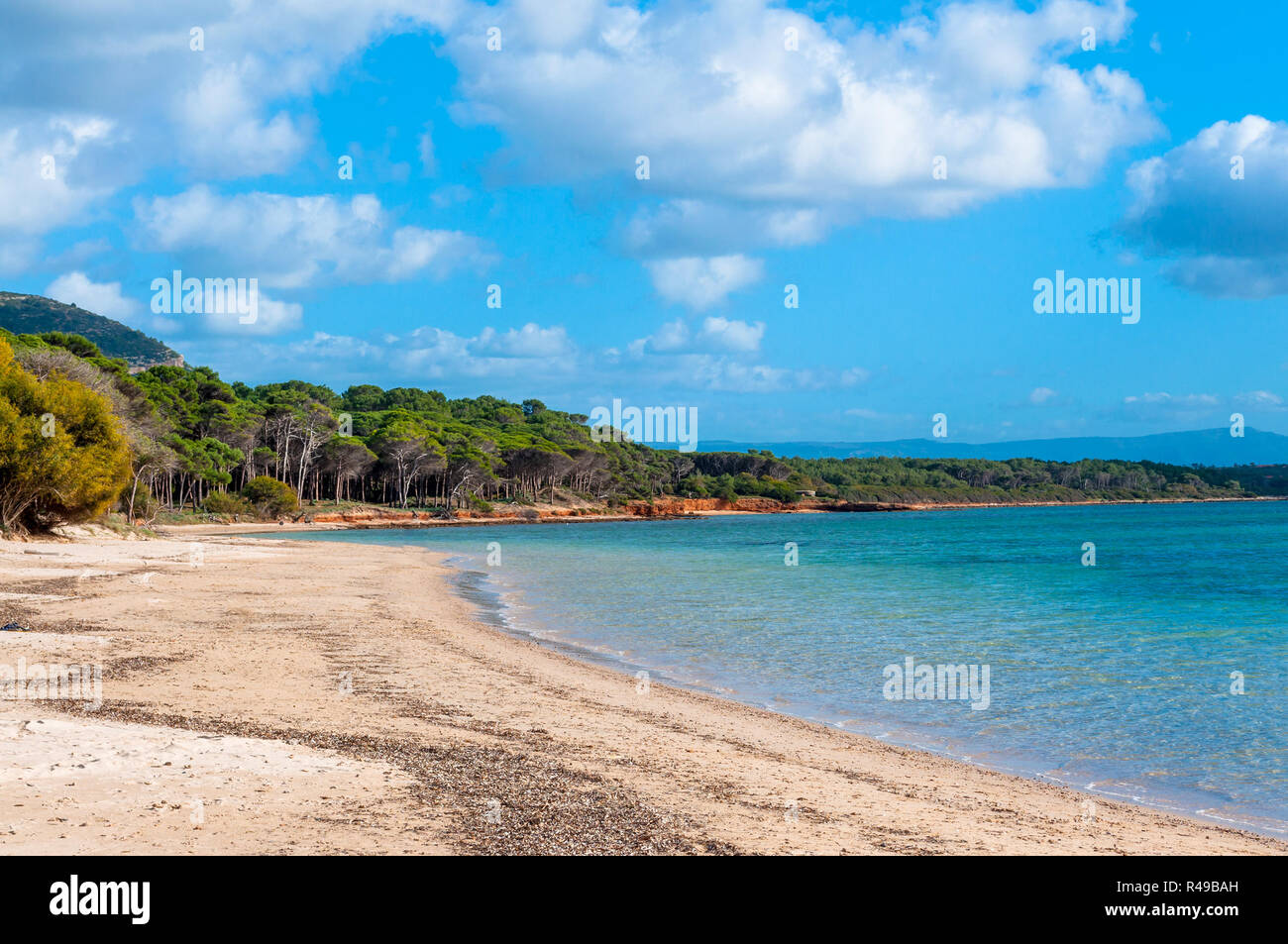 landscape of mugoni beach sardinia Stock Photo - Alamy