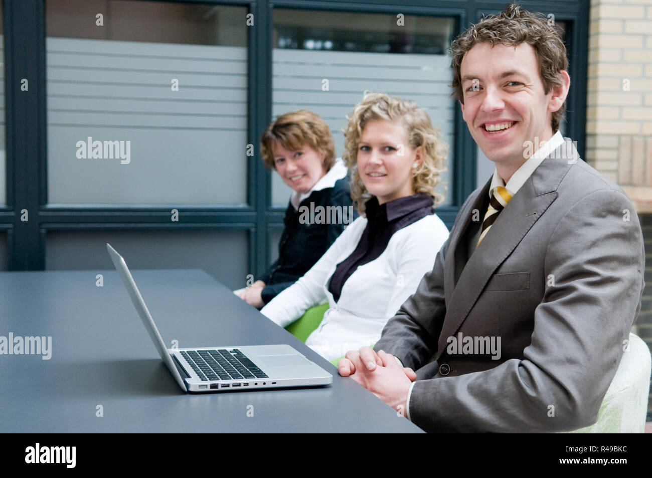 Delighted nice business partners hi-res stock photography and images ...