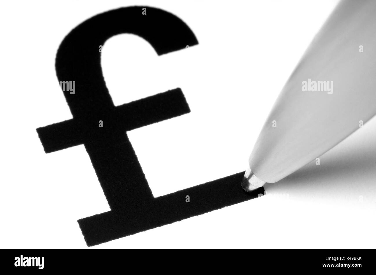 British pound sign icon Black and White Stock Photos & Images - Alamy