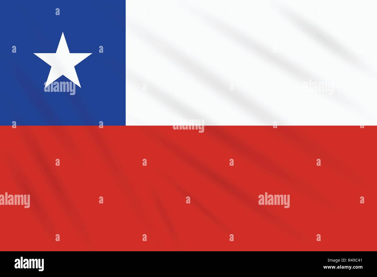 Flag Chile swaying in wind, realistic vector Stock Vector Image & Art ...