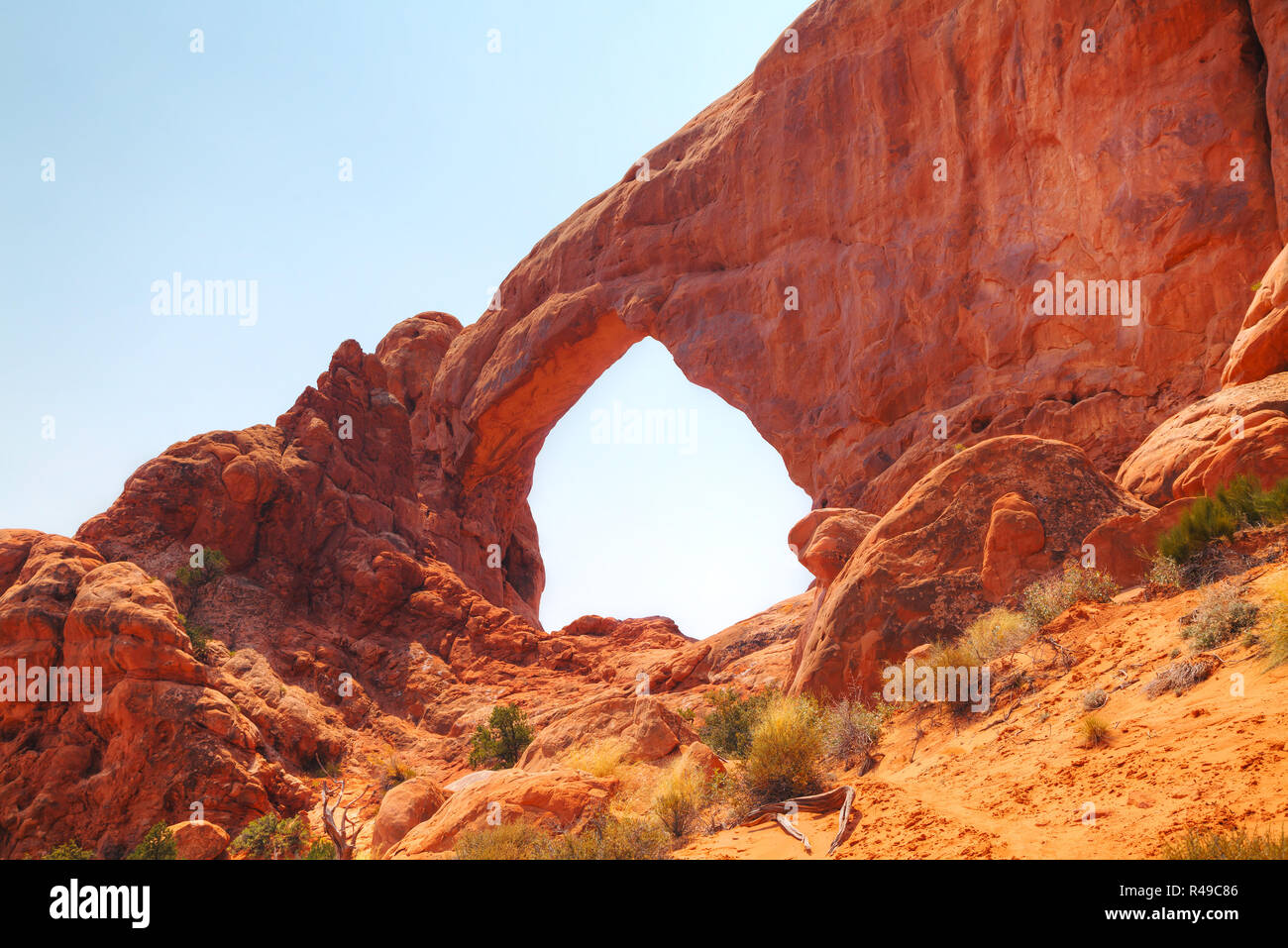 The North Window Arch at the Arches National Park Stock Photo - Alamy