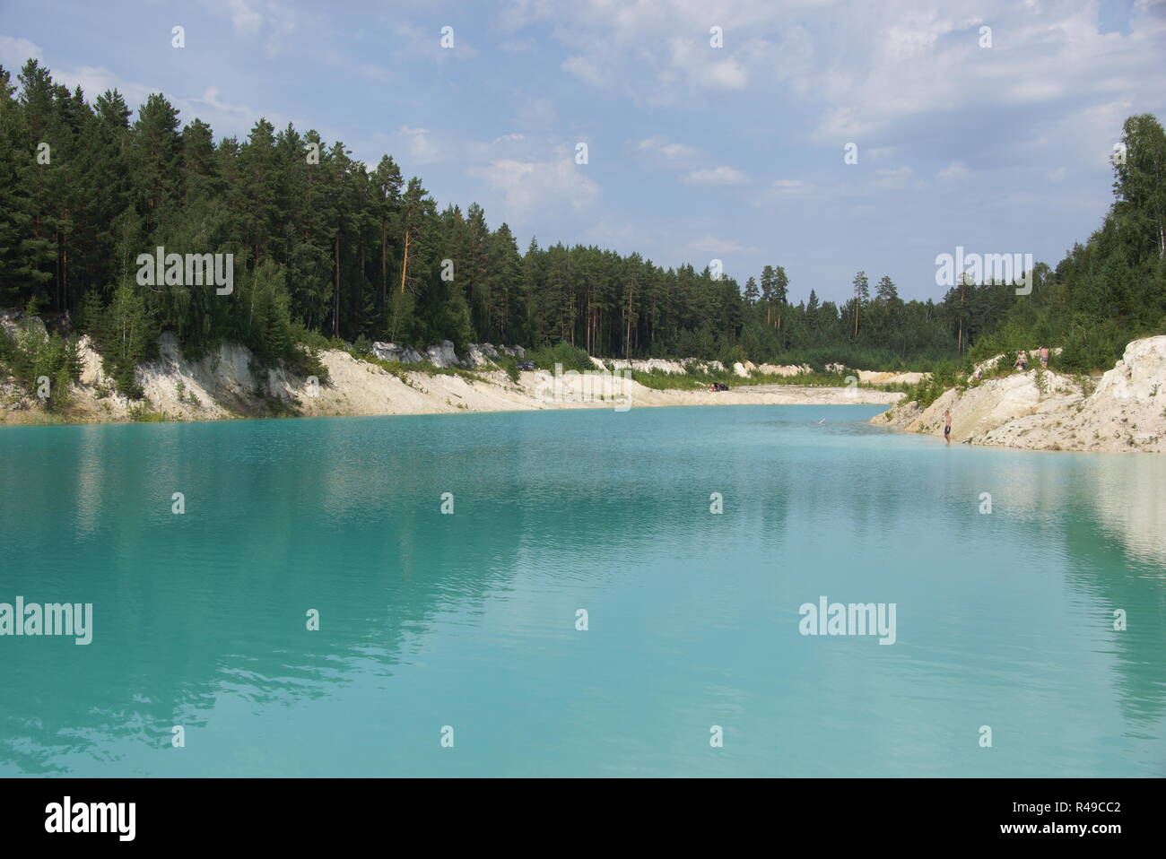 Beautiful water and green trees around Stock Photo - Alamy
