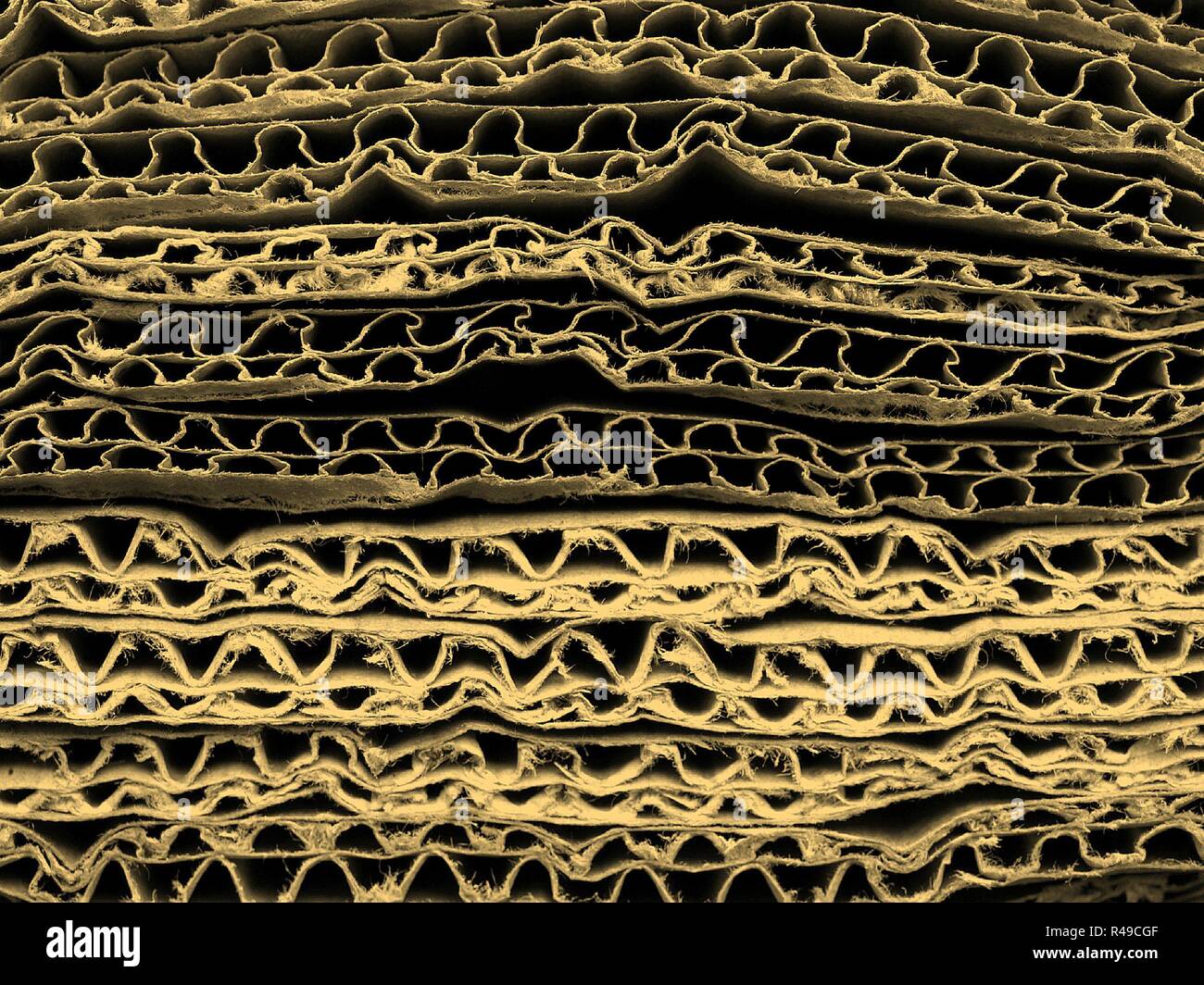 Corrugated cardboard sepia Stock Photo - Alamy