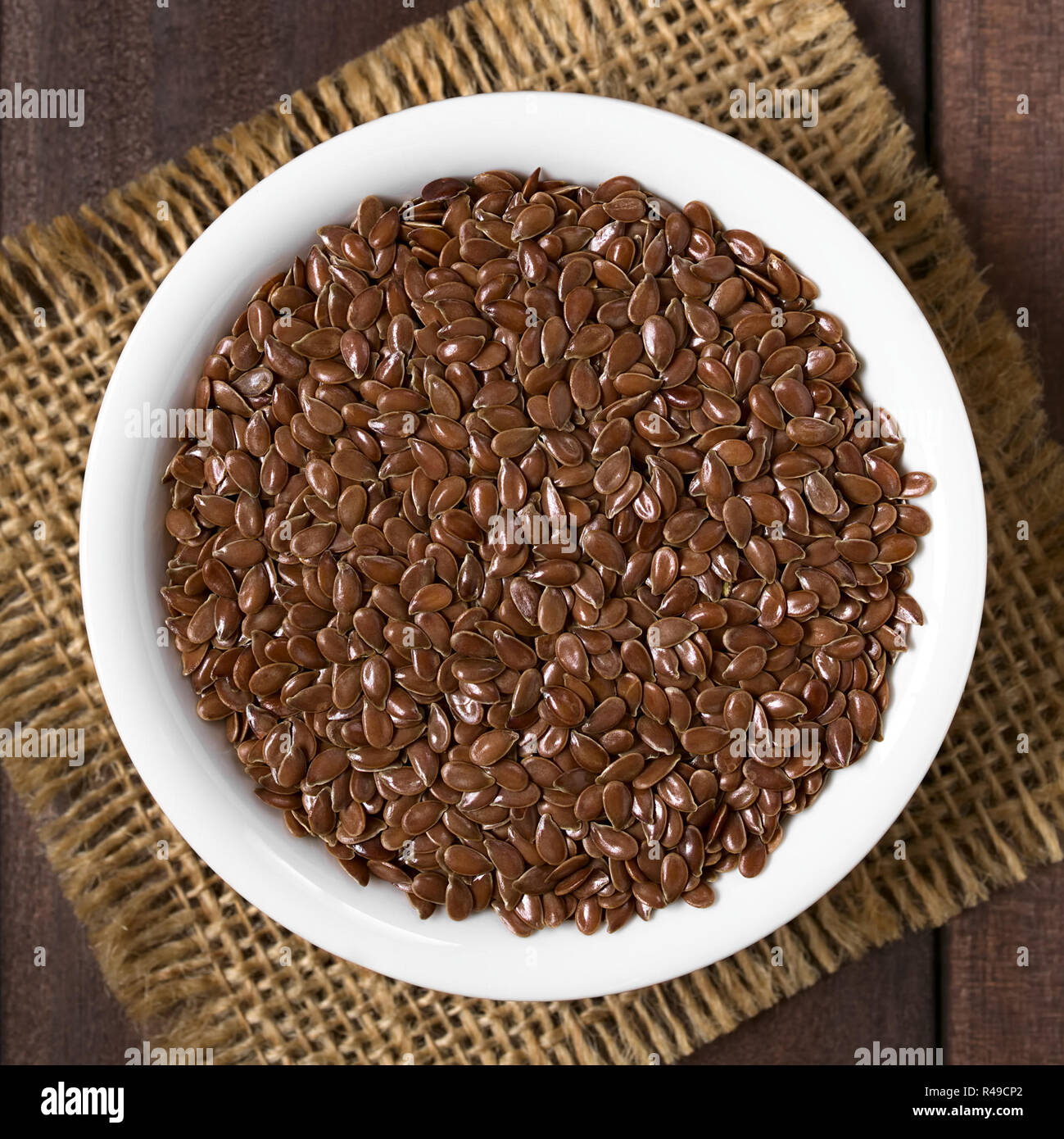 Brown Flax Seeds or Linseeds Stock Photo - Alamy