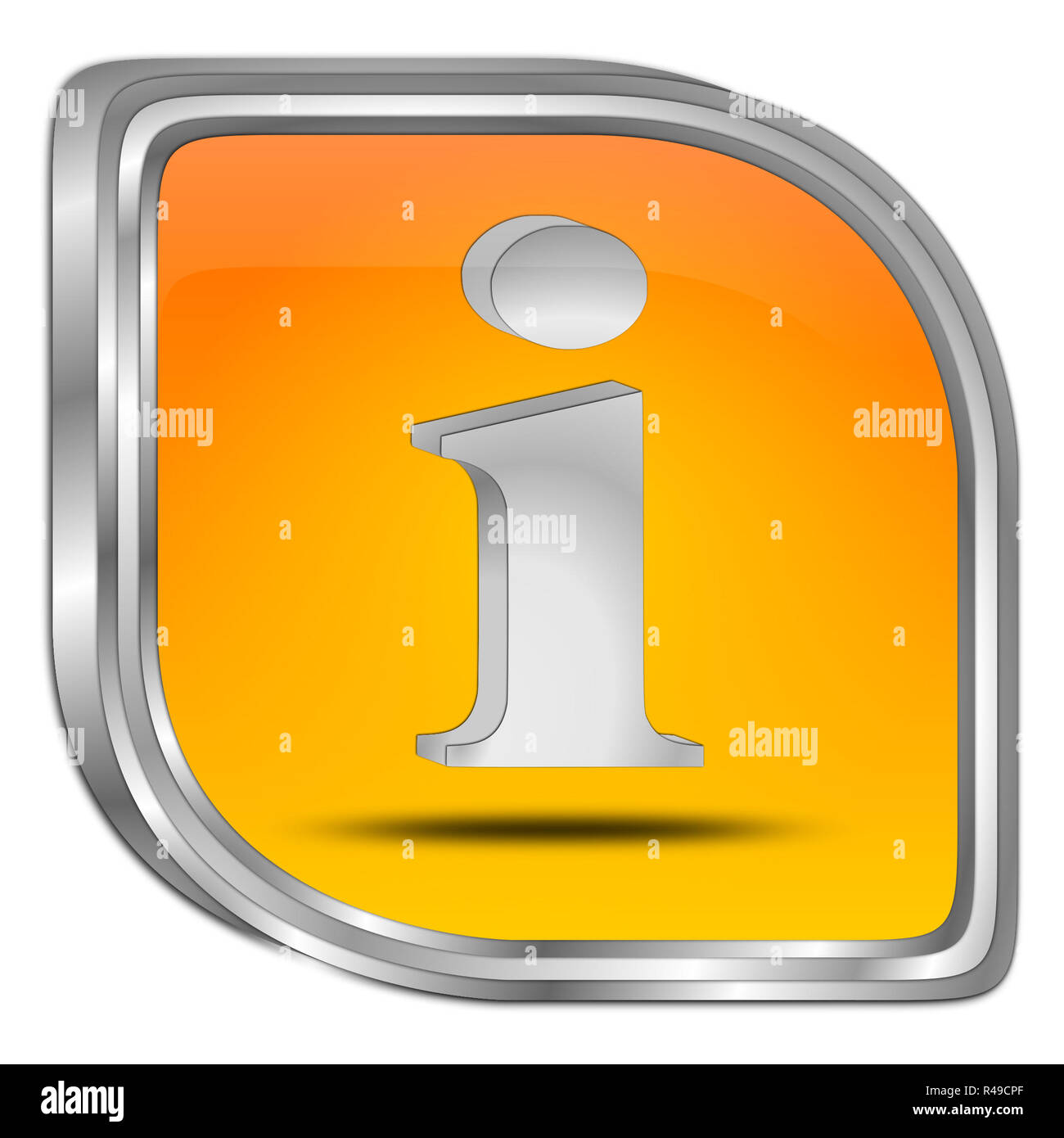 Information Button - 3D illustration Stock Photo - Alamy