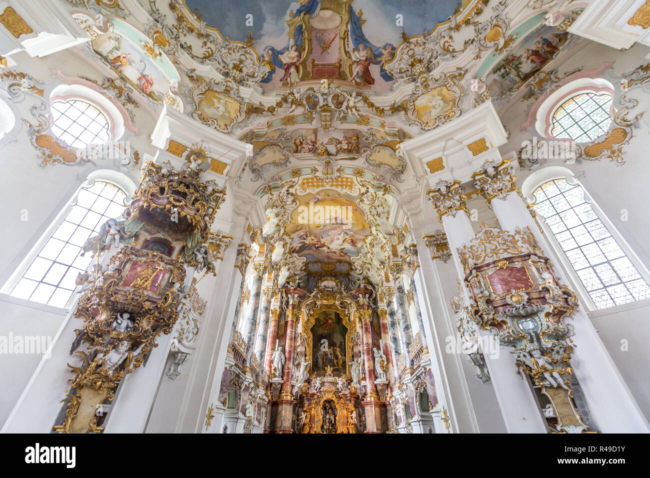 Interior of Pilgrimage Church Germany Stock Photo - Alamy