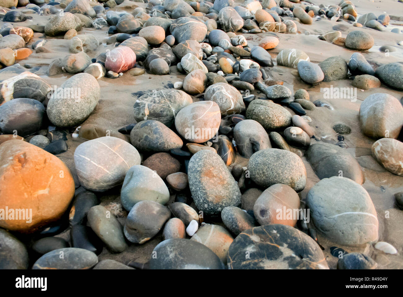 Big and smooth pebbles Stock Photo - Alamy