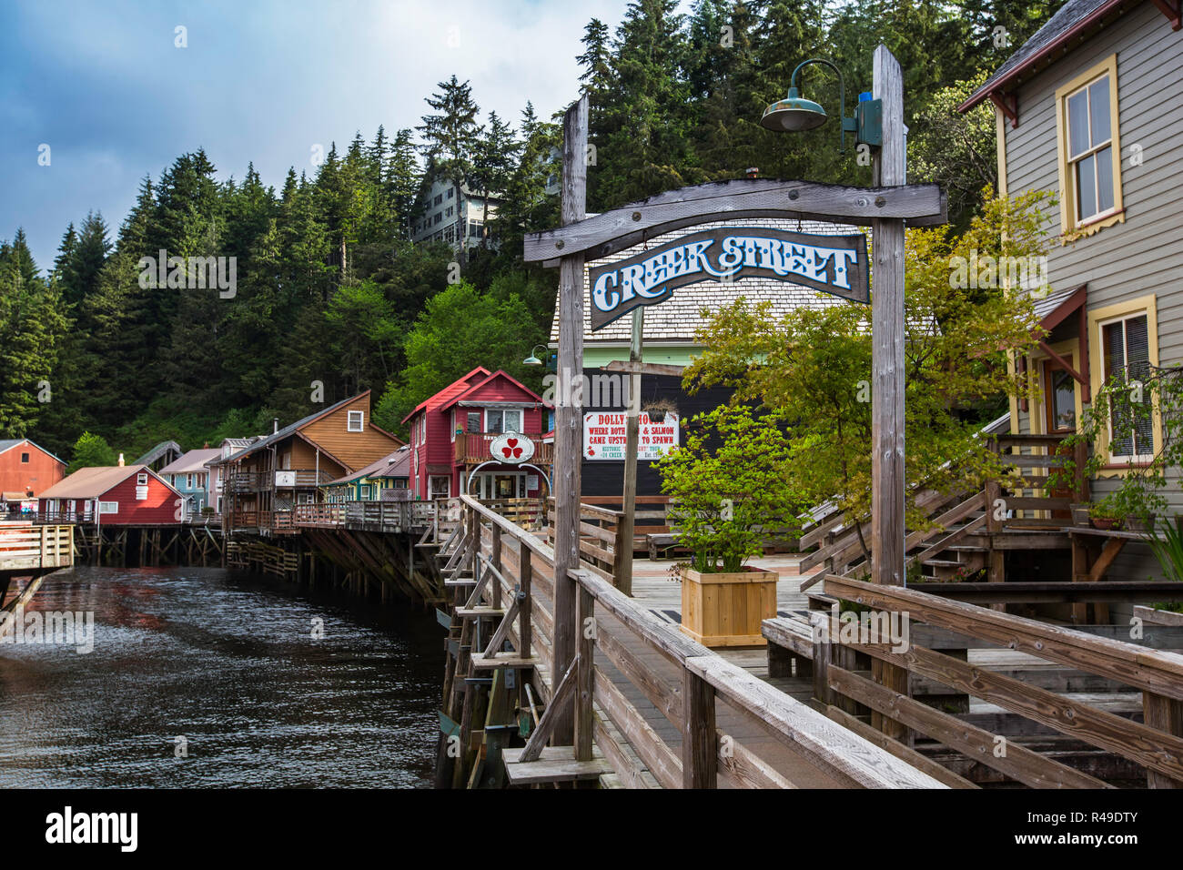 Historic Creek Street in Ketchikan Stock Photo - Alamy