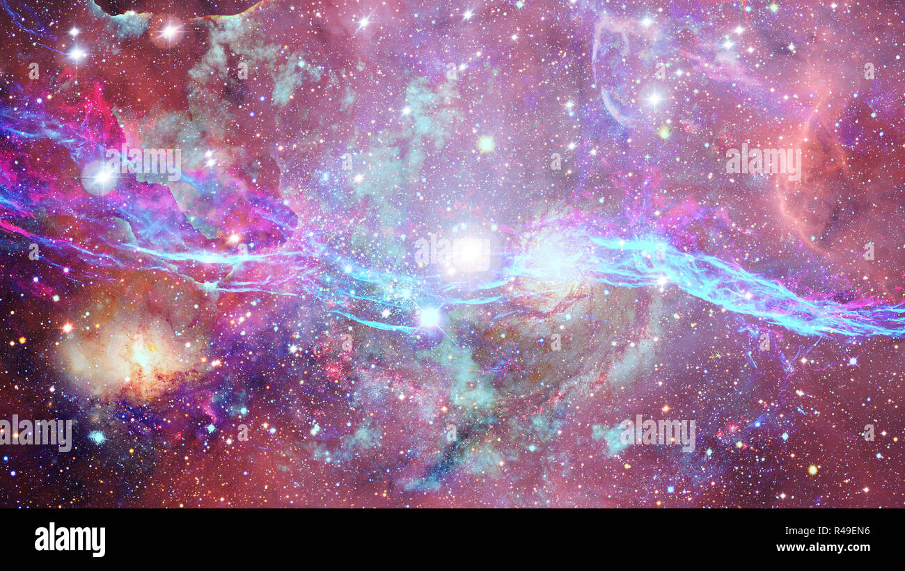 Nebula and stars in deep space. Science fiction wallpaper. Elements of ...