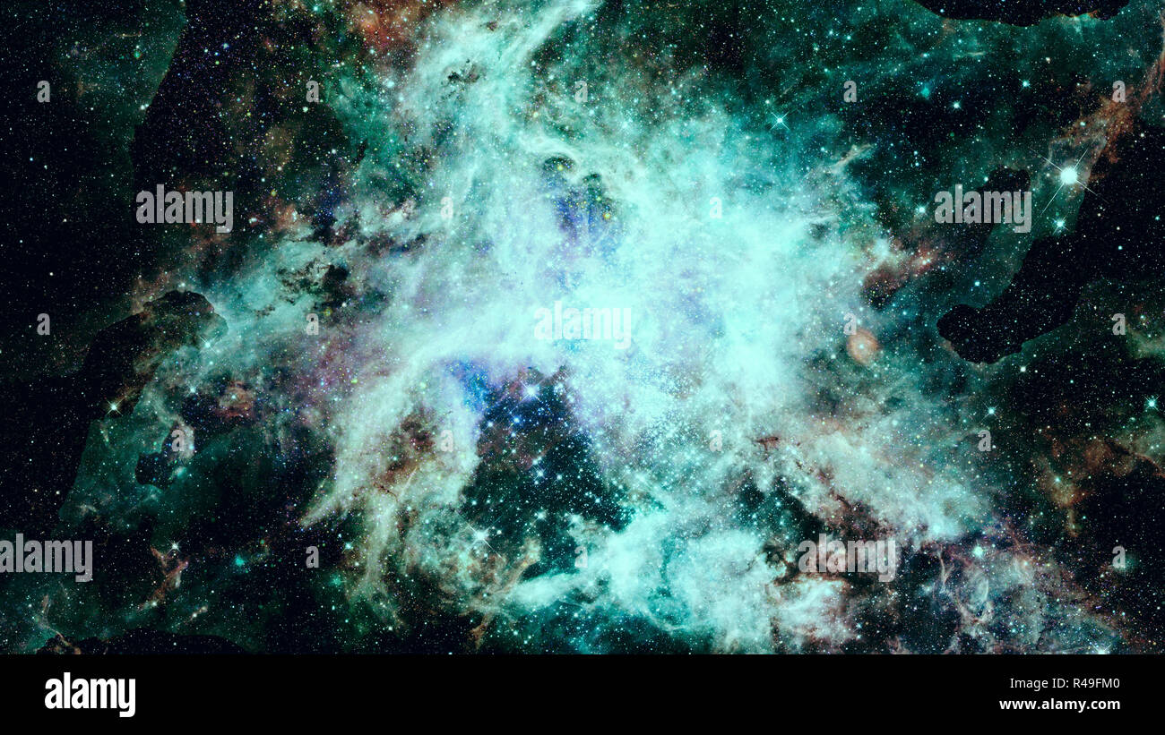 Deep outer space - nebula and galaxy. Elements of this image furnished ...