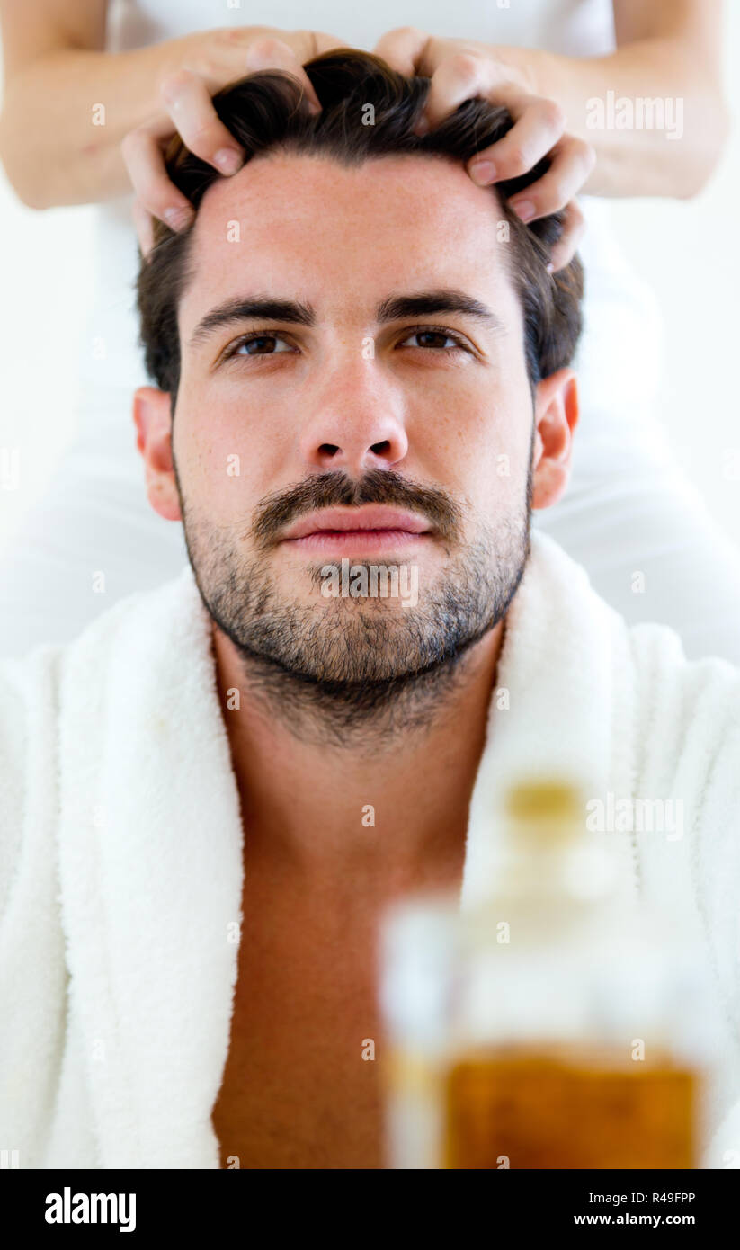 Masseur doing massage on man body in the spa salon Stock Photo - Alamy