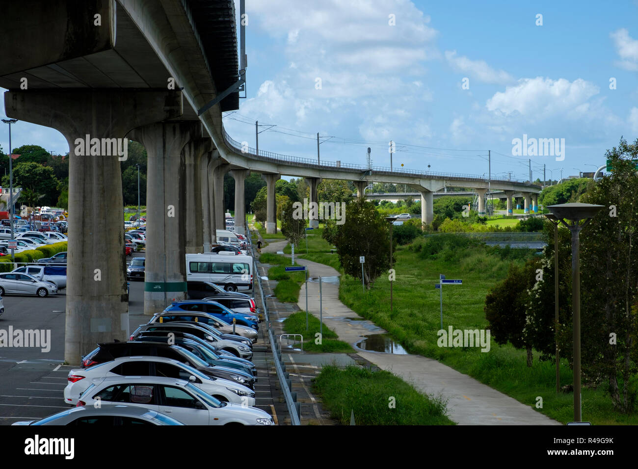 Airtrain railway at Toombul Stock Photo - Alamy