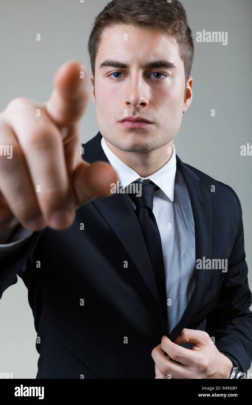 Touching something with index finger hi-res stock photography and ...