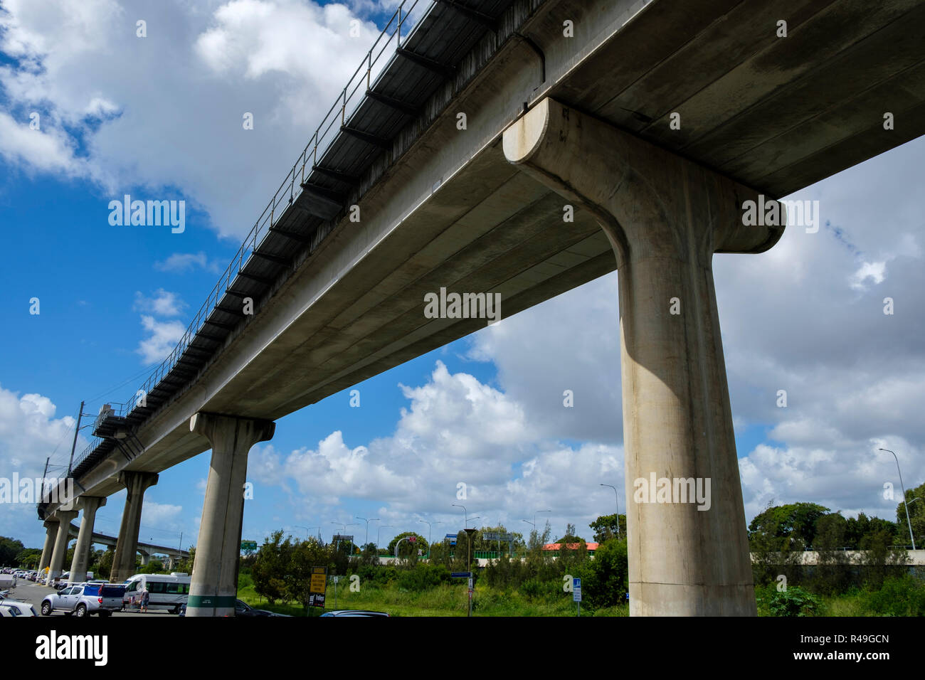 Airtrain railway at Toombul Stock Photo - Alamy