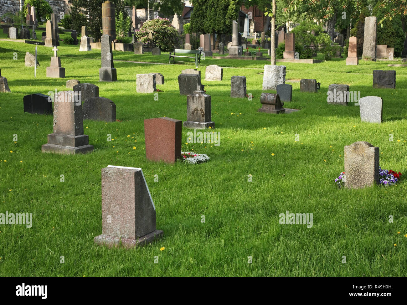 Cemetery of Our Saviour - Var Frelsers gravlund in Oslo. Norway Stock ...