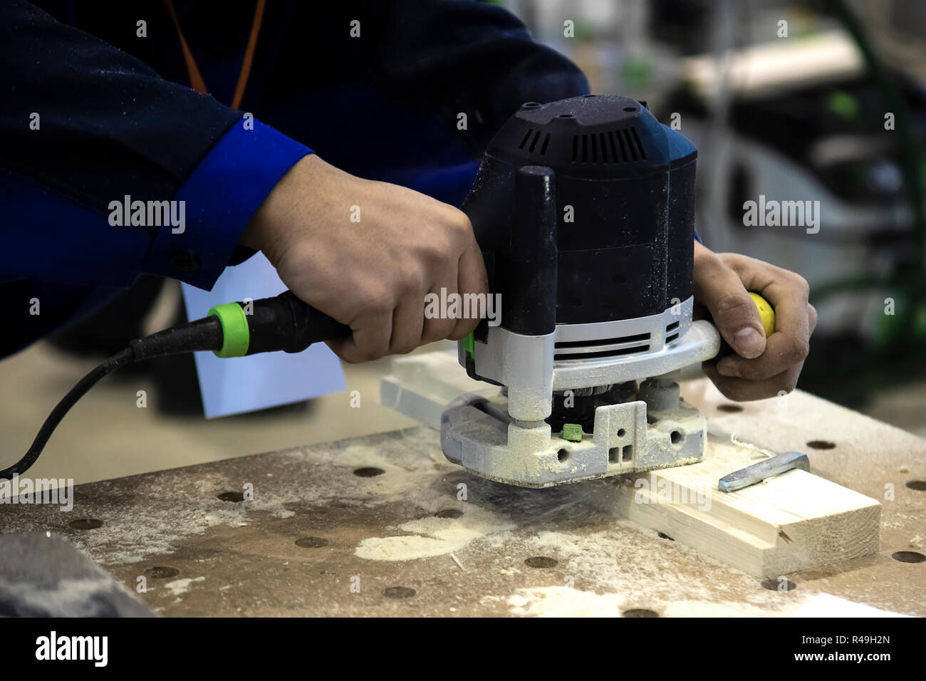 Hard work of a carpenter Stock Photo - Alamy