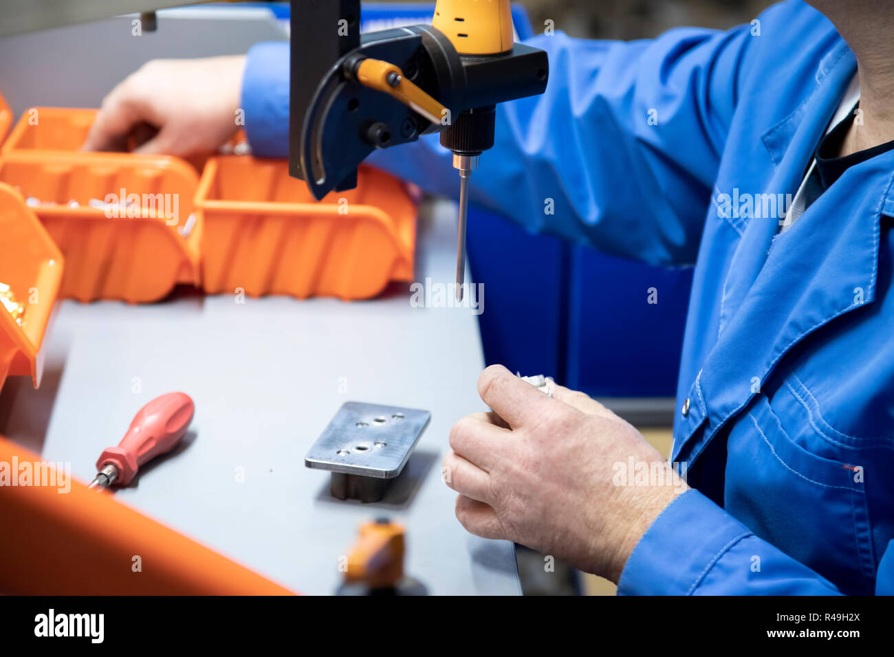 Assembling the product by a person with a disability. Unskilled labor ...