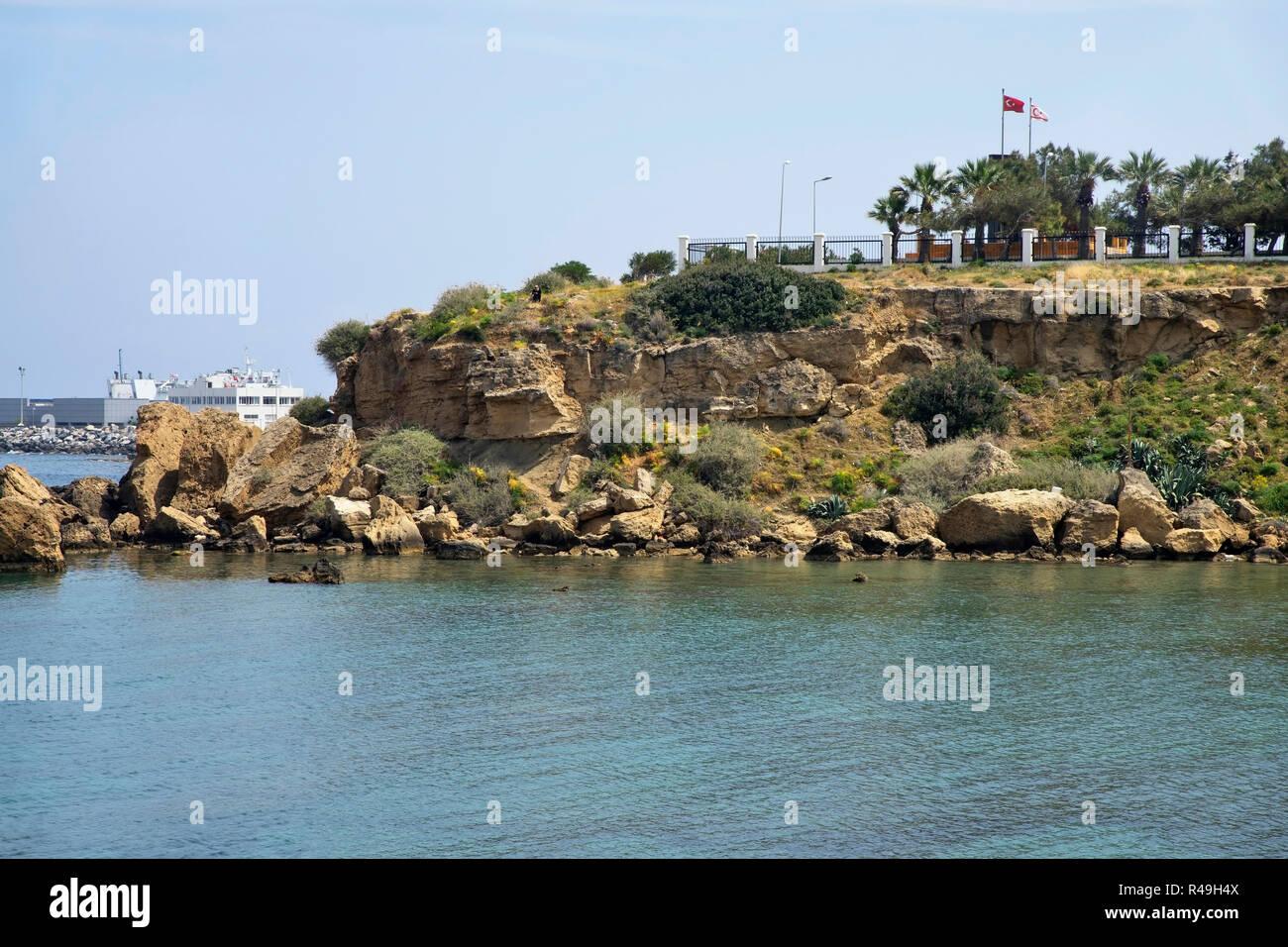 North cyprus flag kyrenia hi-res stock photography and images - Alamy