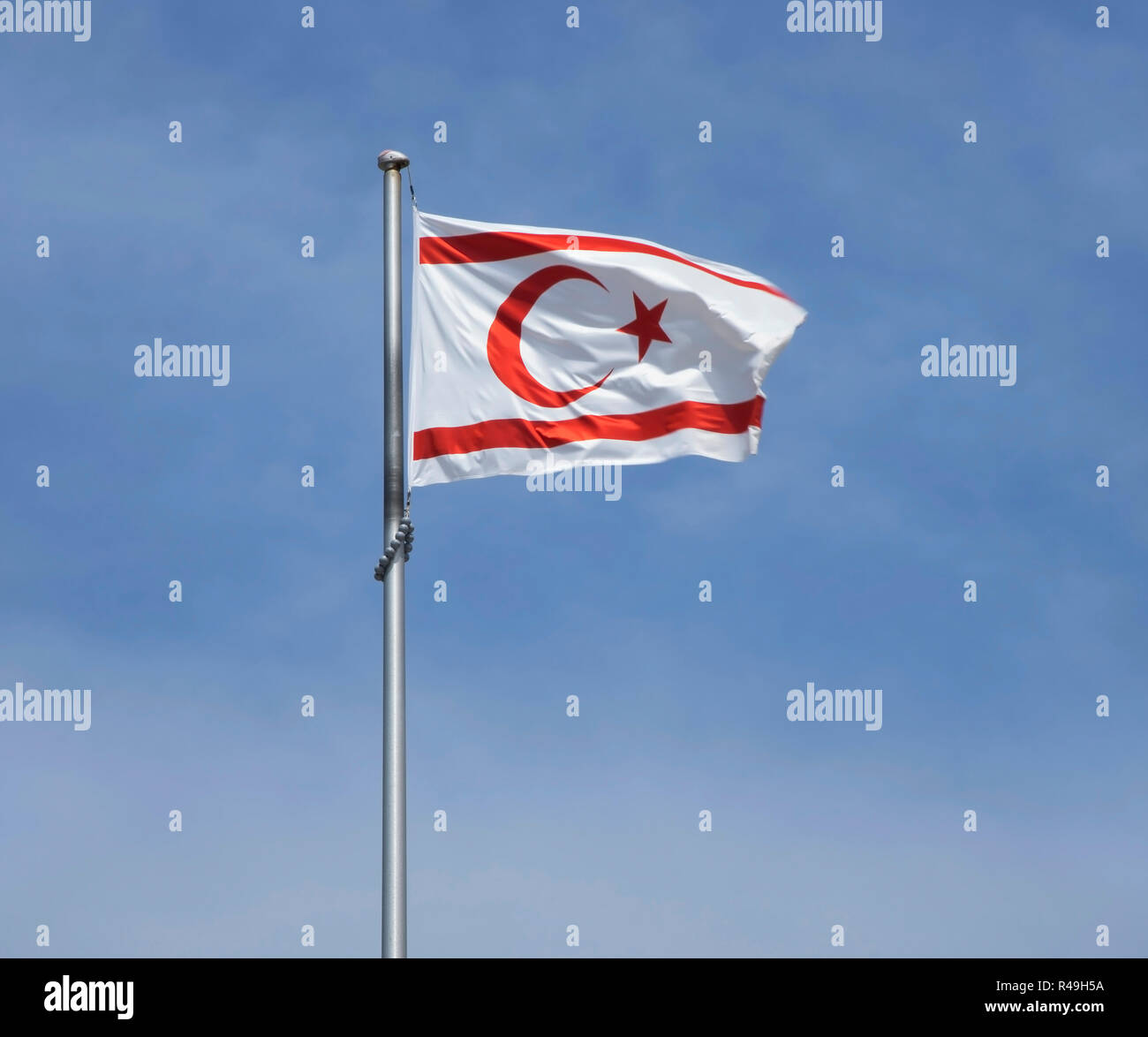 North cyprus flag kyrenia hi-res stock photography and images - Alamy