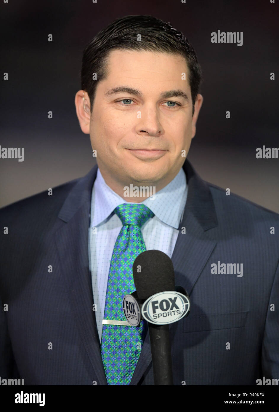 Fox Sports West play-by-play announcer Sam Farber during the CIF ...