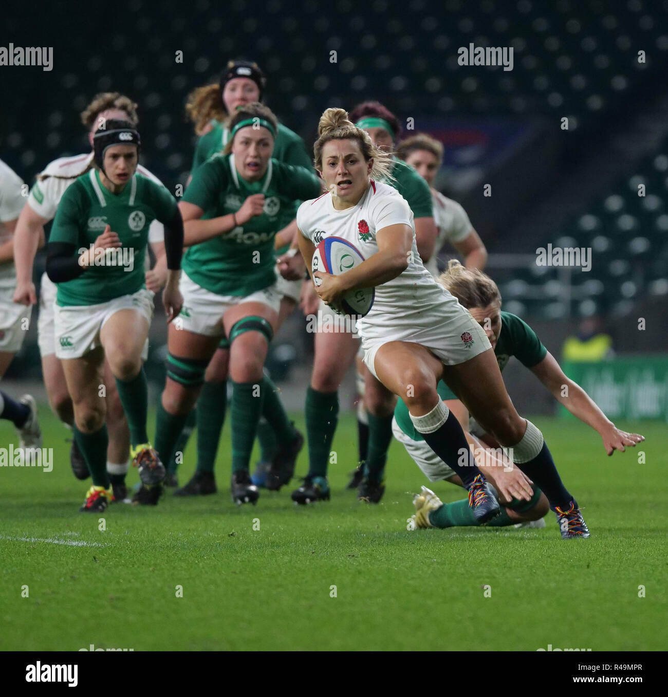 England's Vicky Fleetwood seen in action during the England Women v ...