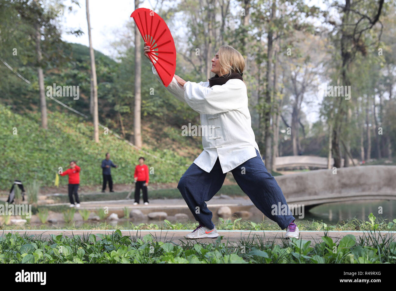 Taiji fan hi-res stock photography and images - Alamy
