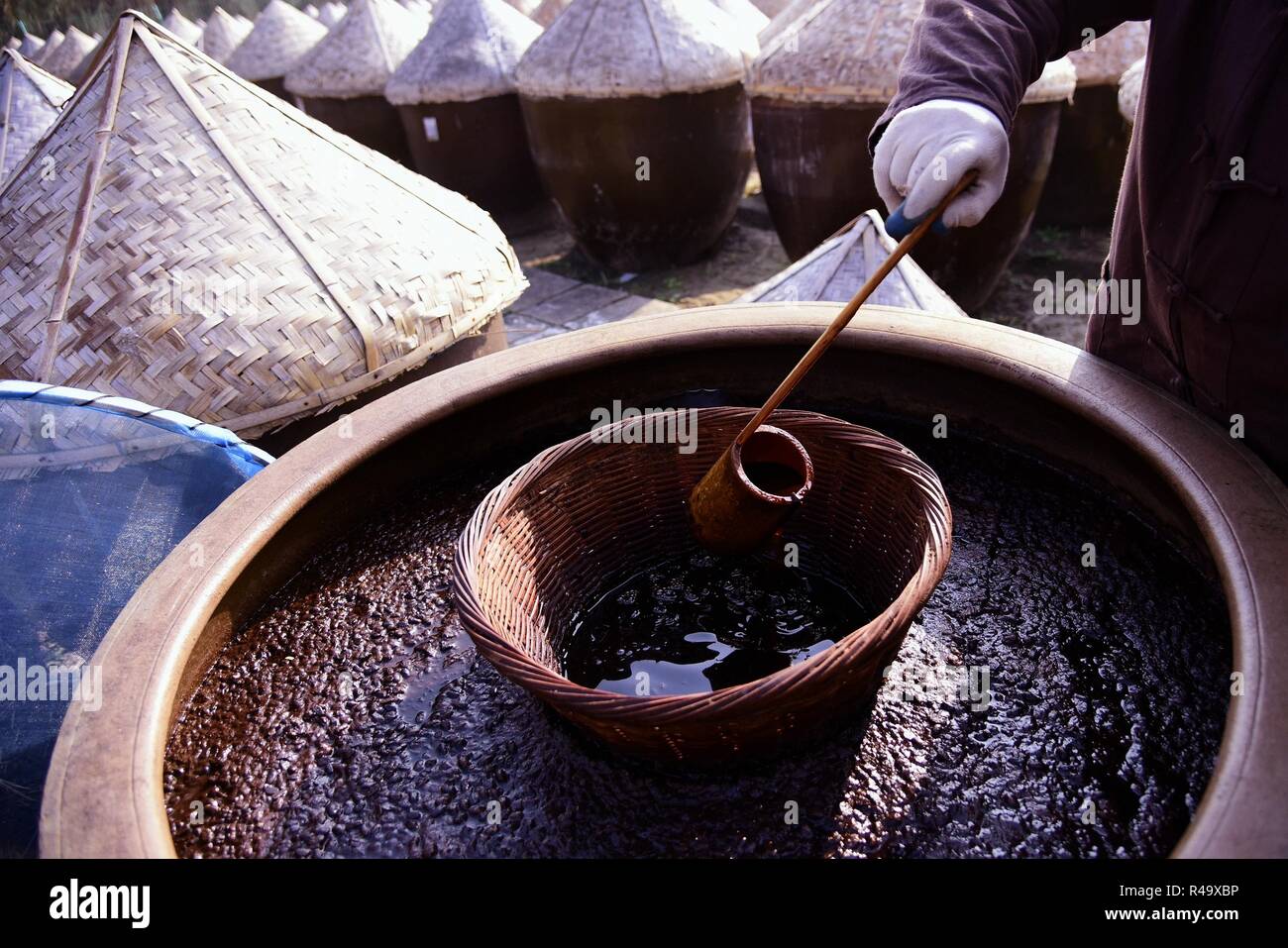 November 26, 2018 - Rugao, Rugao, China - Rugao,CHINA-A soy sauce ...