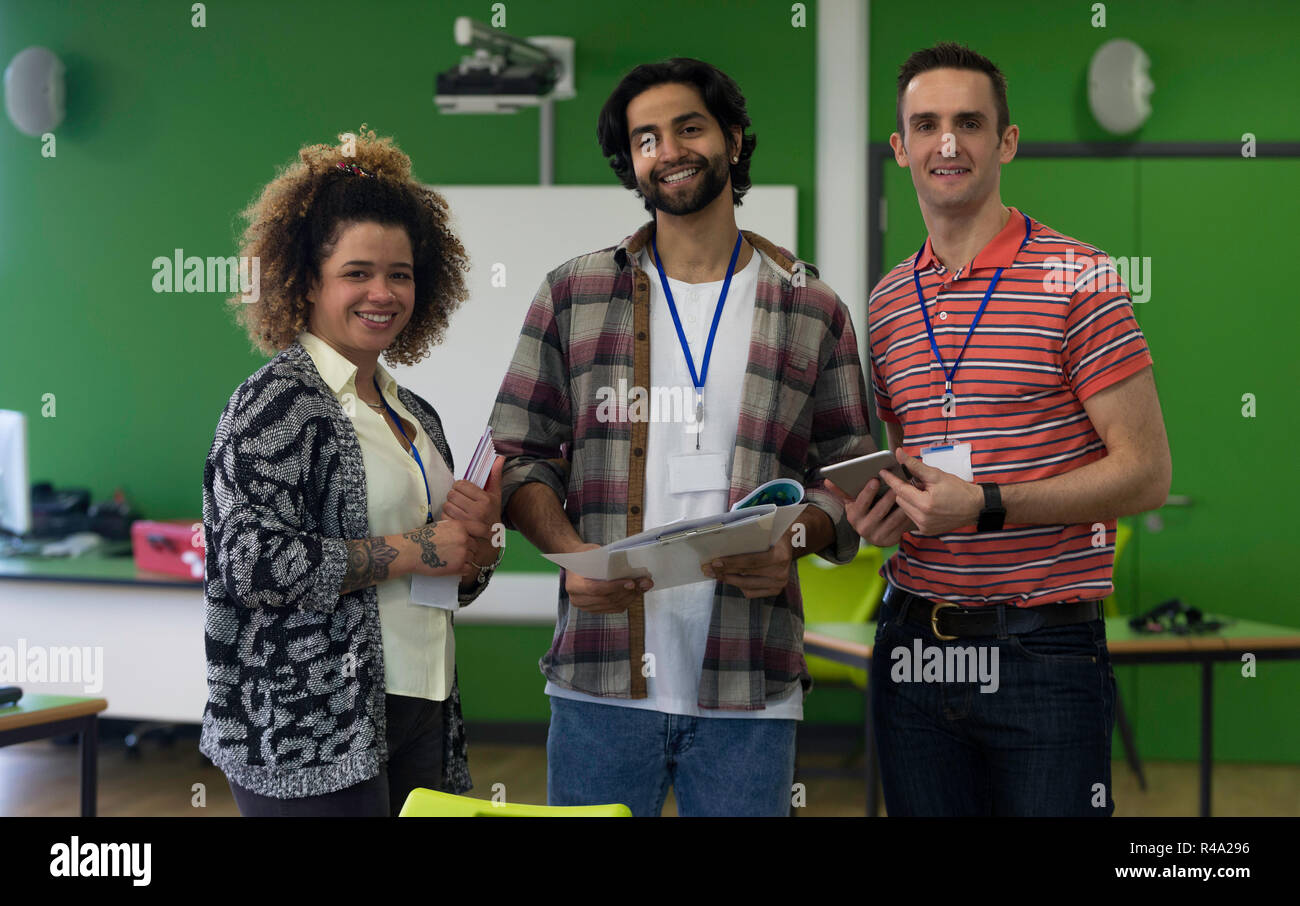 Three Teachers in a Classroom Stock Photo - Alamy