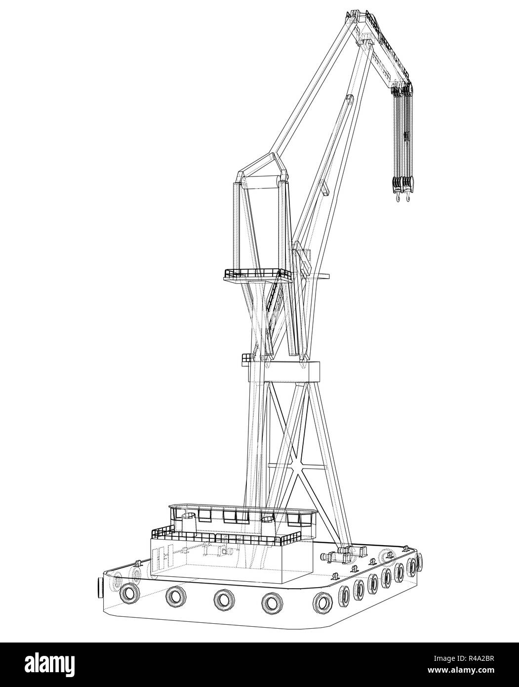 Floating crane. Vector Stock Vector Image & Art - Alamy